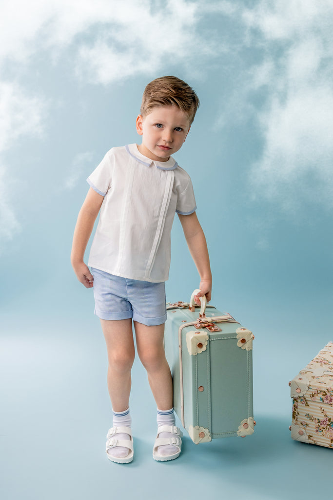 Belati Contrast Trim Tuck Set - Light Blue – The Shoppe Miami