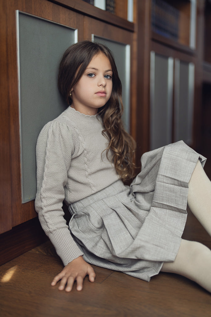 Coco Blanc Scalloped Sweater - Oatmeal – The Shoppe Miami