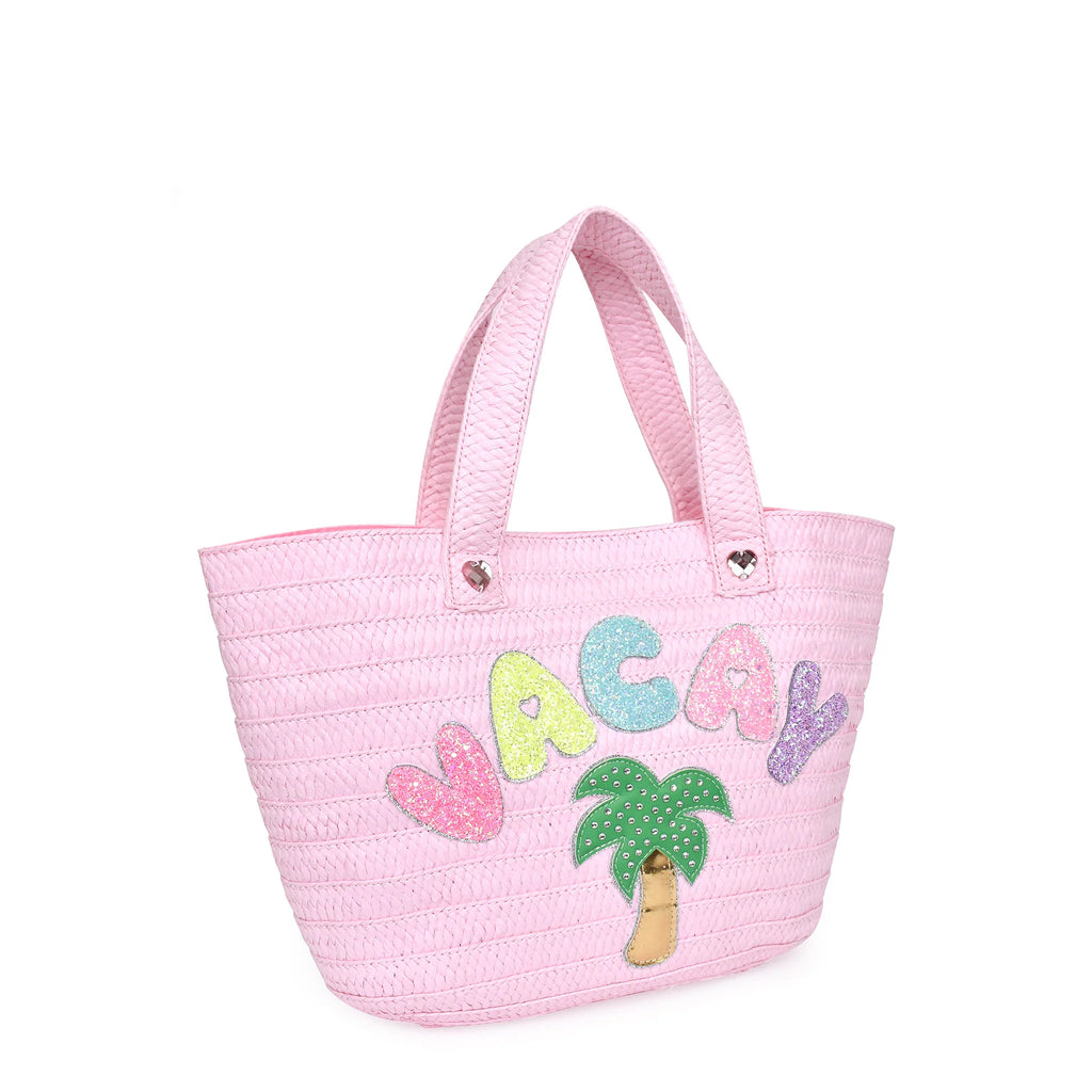 Straw Vacay Tote Bag - Bubblegum – The Shoppe Miami