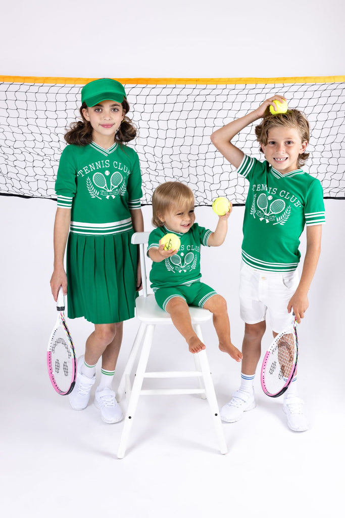 Teela Tennis Logo Boys Top - Green – The Shoppe Miami