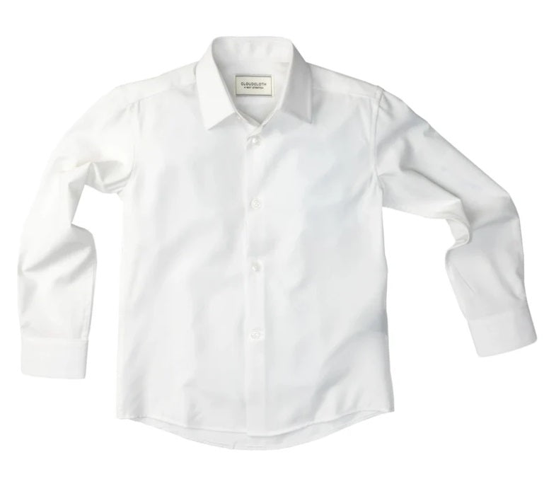 AW24 Cloud Cloth Long Sleeve Stretch White Shirt 10