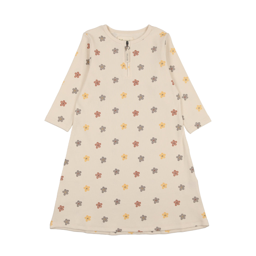 Montee Floral Ribbed Dress - Beige – The Shoppe Miami